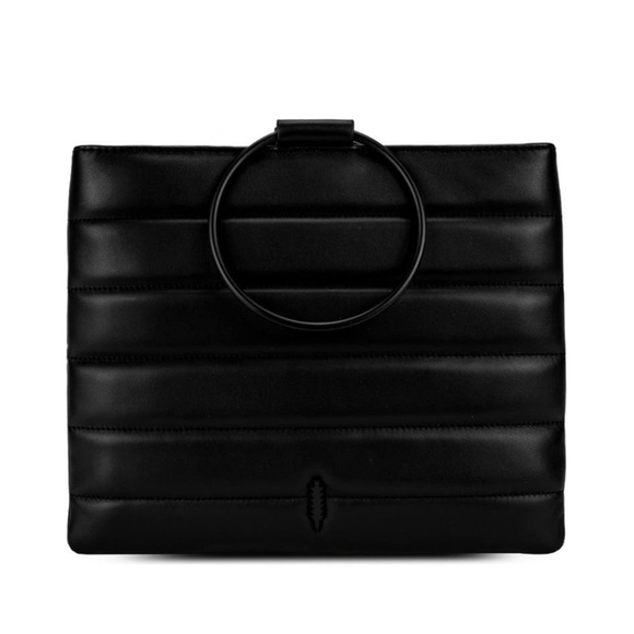 Thacker | Bags | Thacker Le Pouch Black Leather Puffy Quilted Ring ...